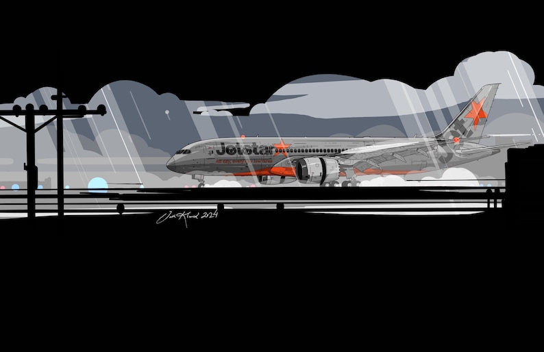 Jetstar Dreamliner Landing 787-8 - Etsy