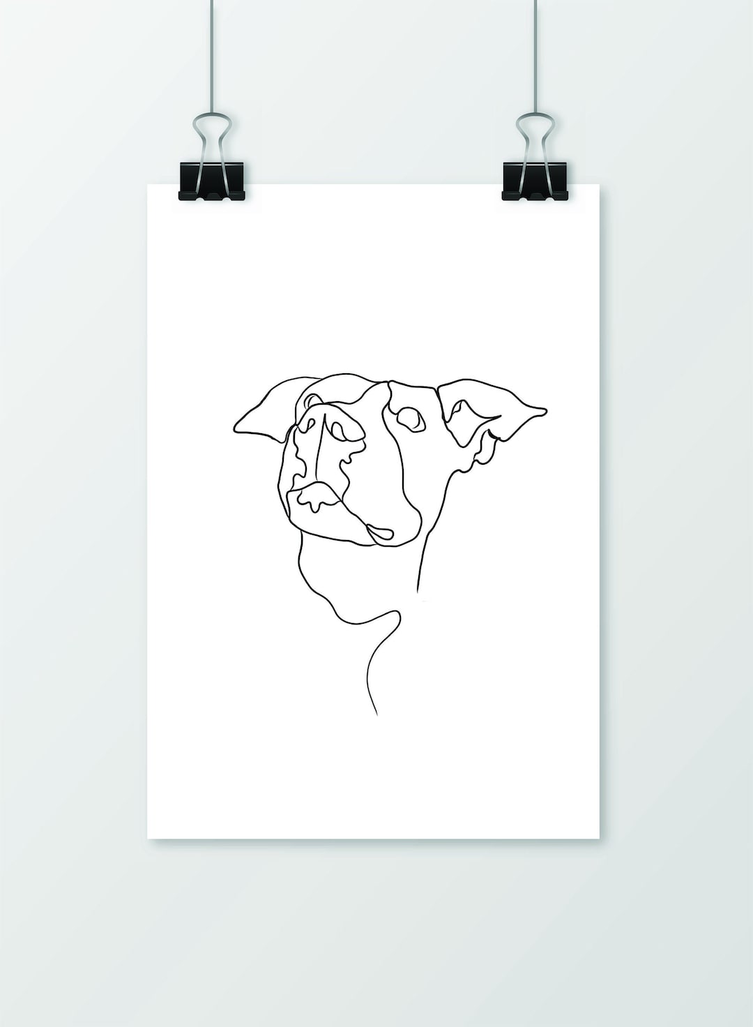 Custom Minimalist Pet Portraits - Single Line Animal Drawing - Etsy