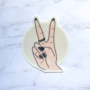 Peace Out Hand - Die Cut Sticker - Etsy
