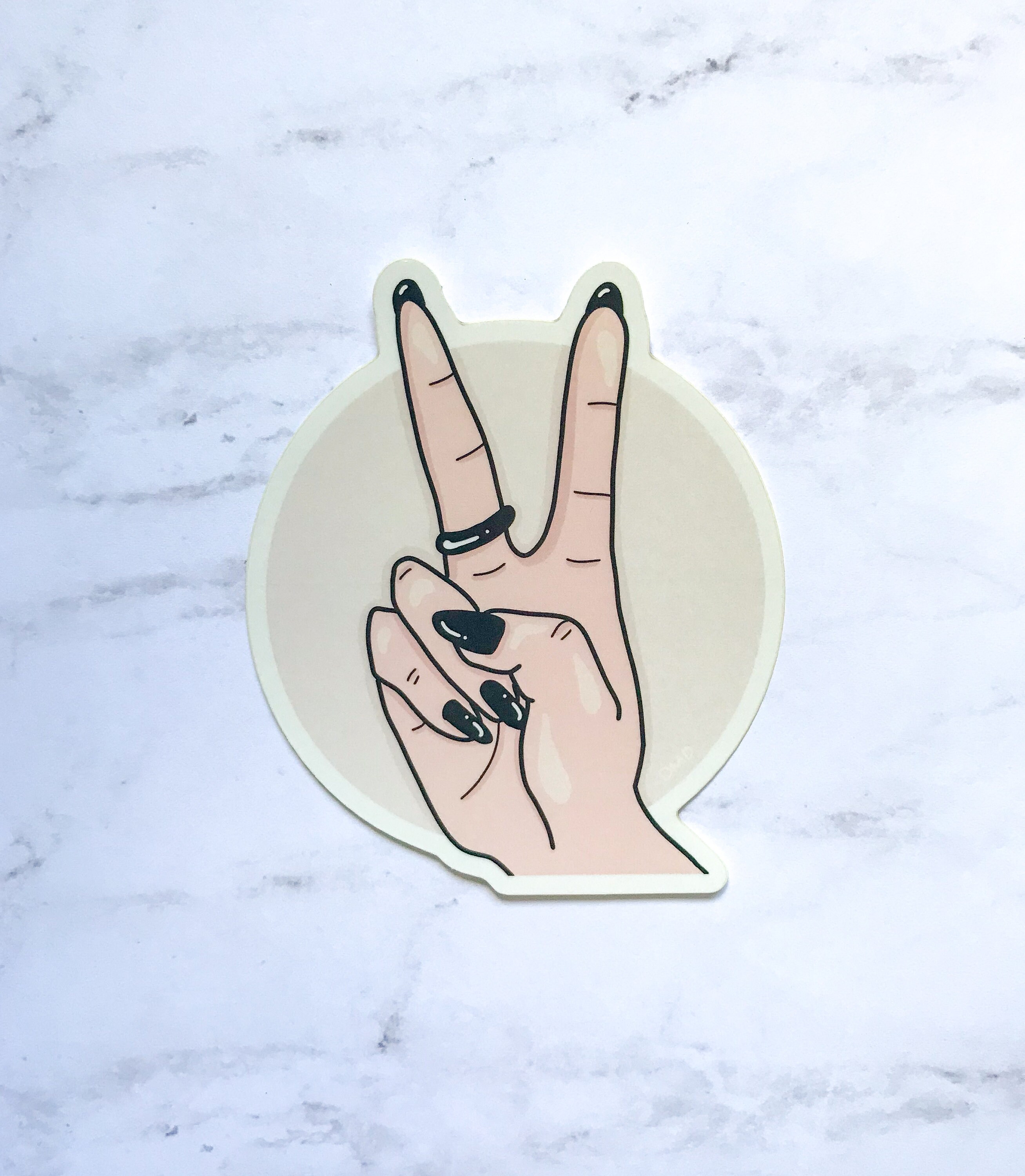 Peace Out Hand Die Cut Sticker - Etsy