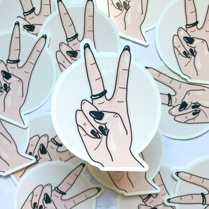 Peace Out Hand - Die Cut Sticker - Etsy