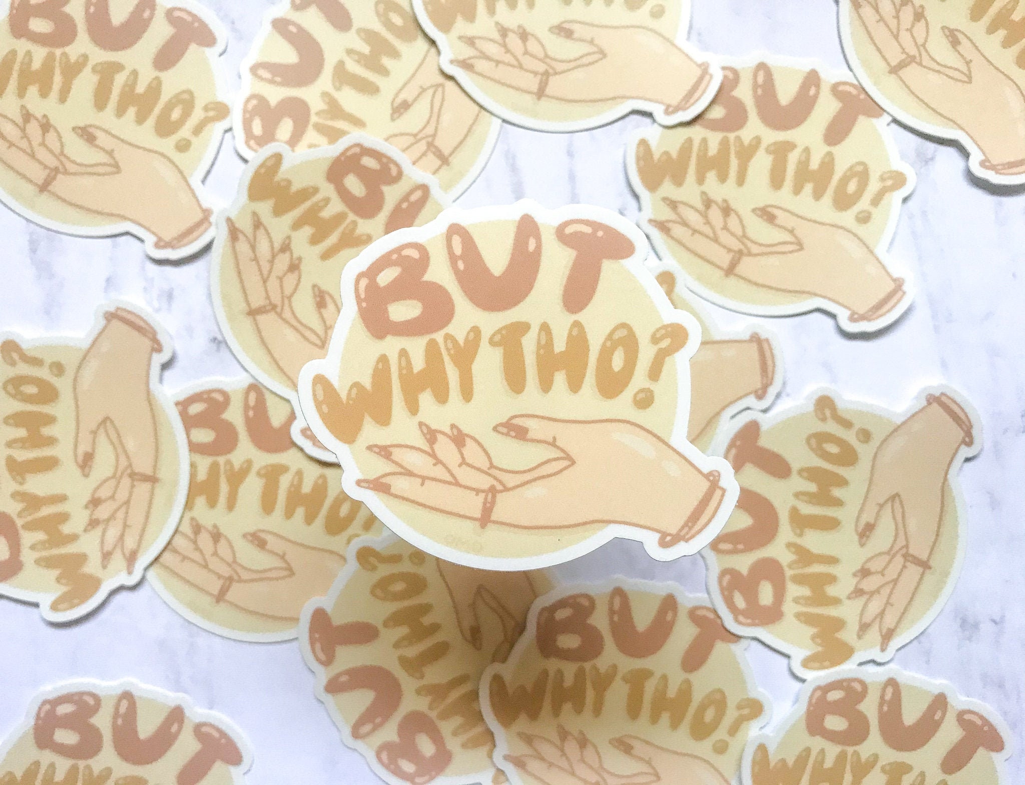 But Why Tho Laptop Sticker Die Cut Water bottle / Car decal | Etsy