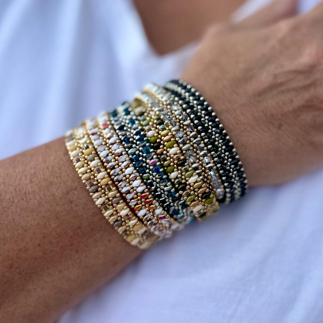 Handmade Wrap Beaded Bracelets, Beadwork Jewelry, Seed Bead Bracelets ...