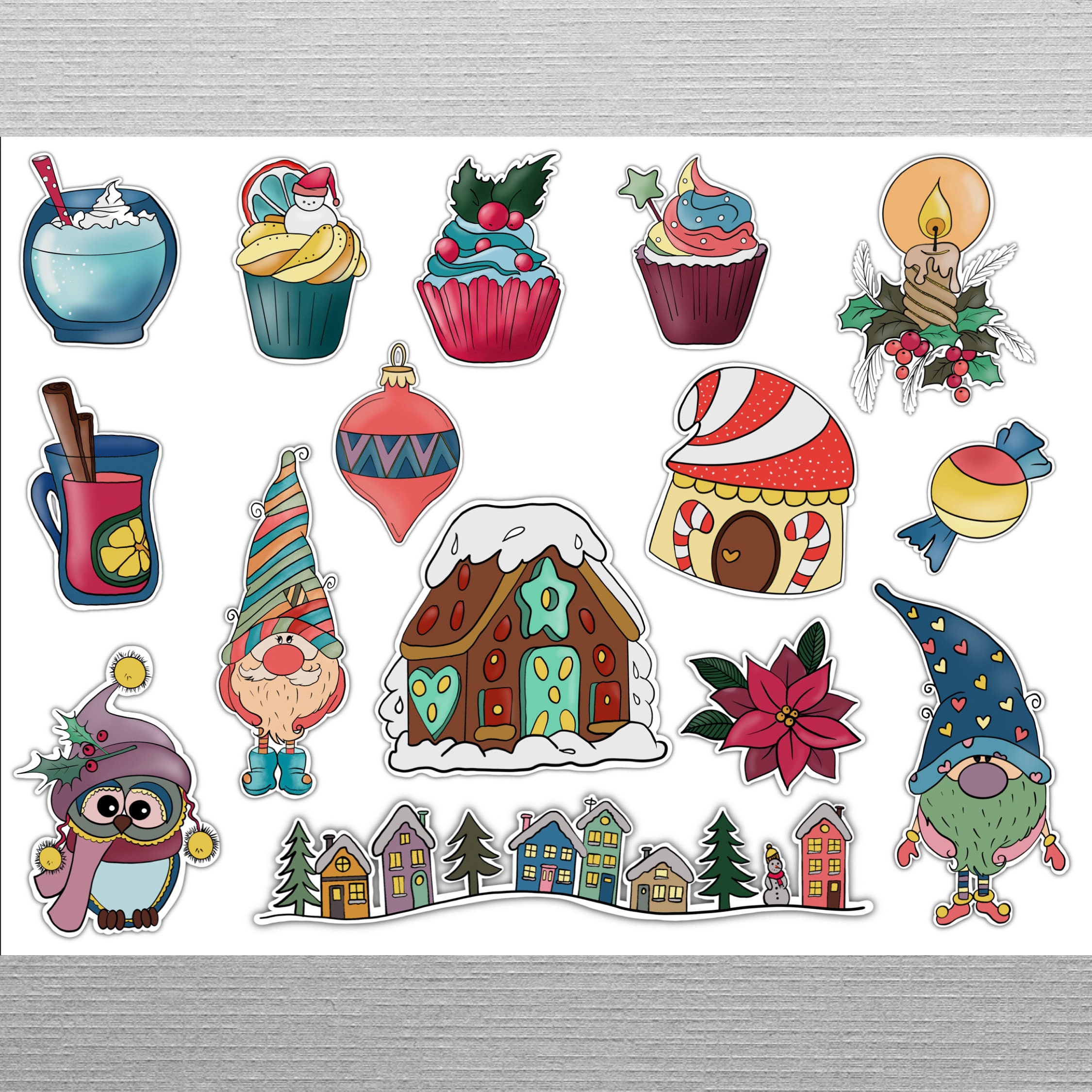 CHRISTMAS STICKERS Set for Digital Planner Clip Art - Etsy