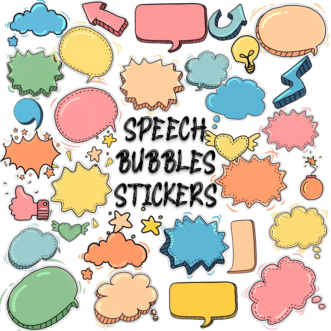 SPEECH BUBBLES Digital Stickers Set for Digital Planner,goodnotes ...