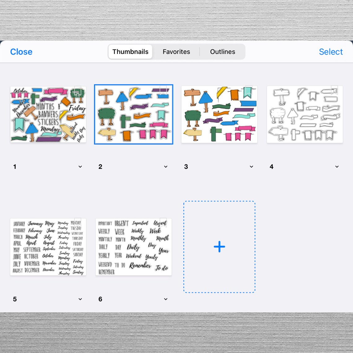 MONTHS & BANNERS STICKERS Set for Digital Planner Clip Art - Etsy