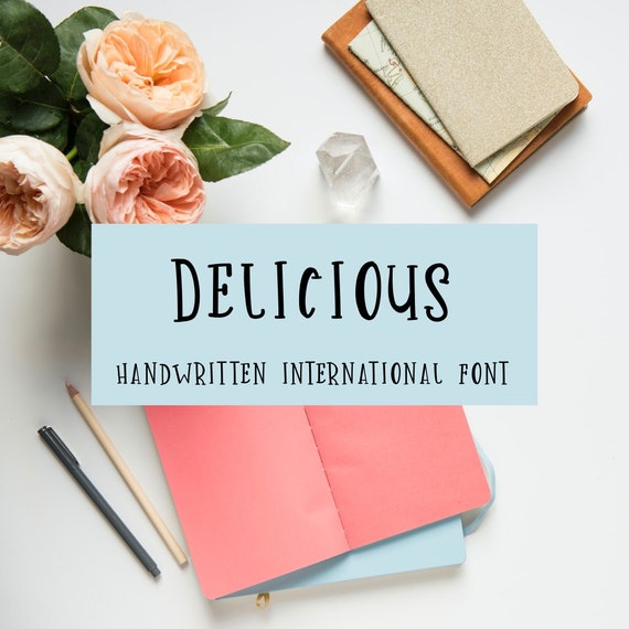 DELICIOUS FONT Handwritten Font Digital Download Font | Etsy