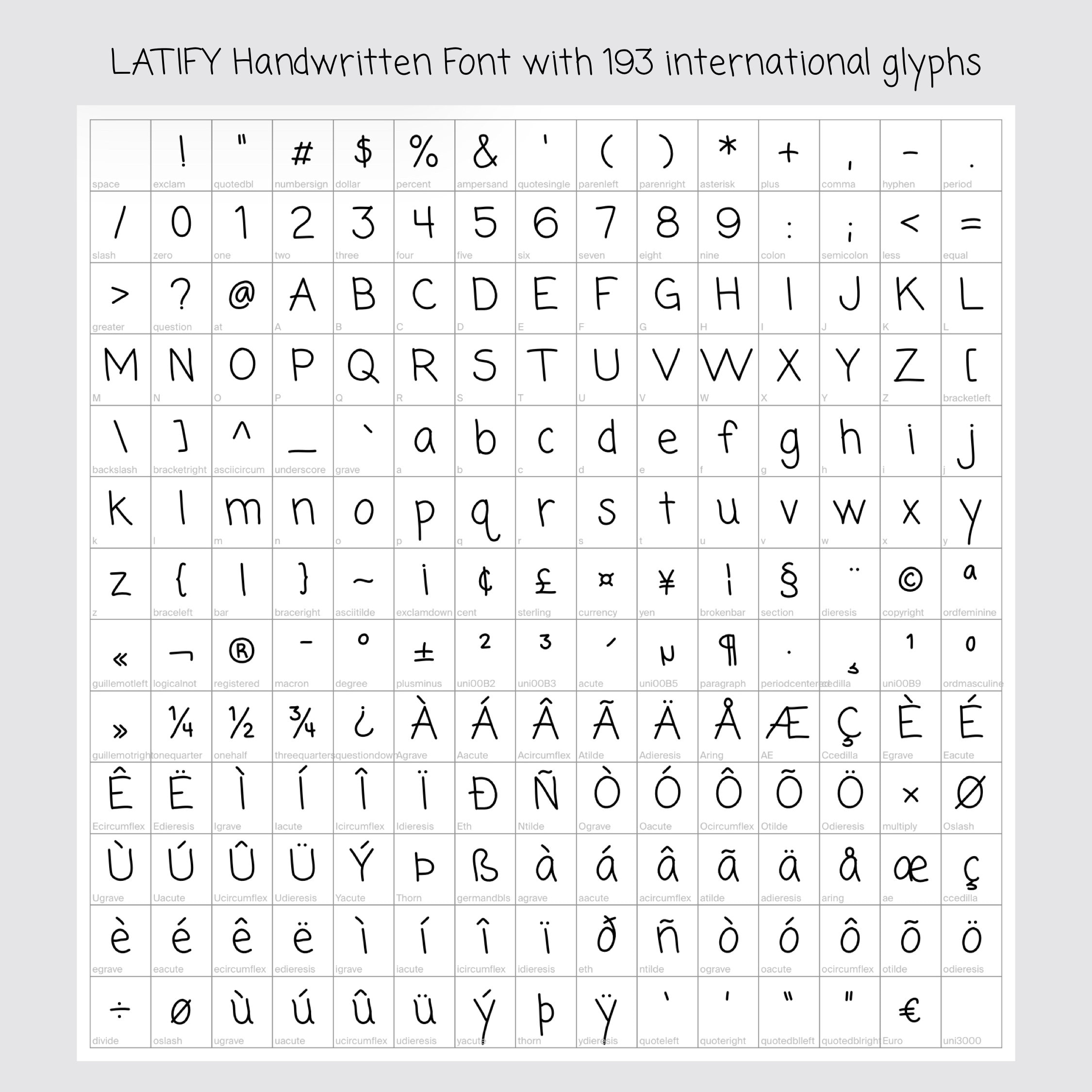 LATIFY FONT Handwritten Font Digital Download Font Script - Etsy