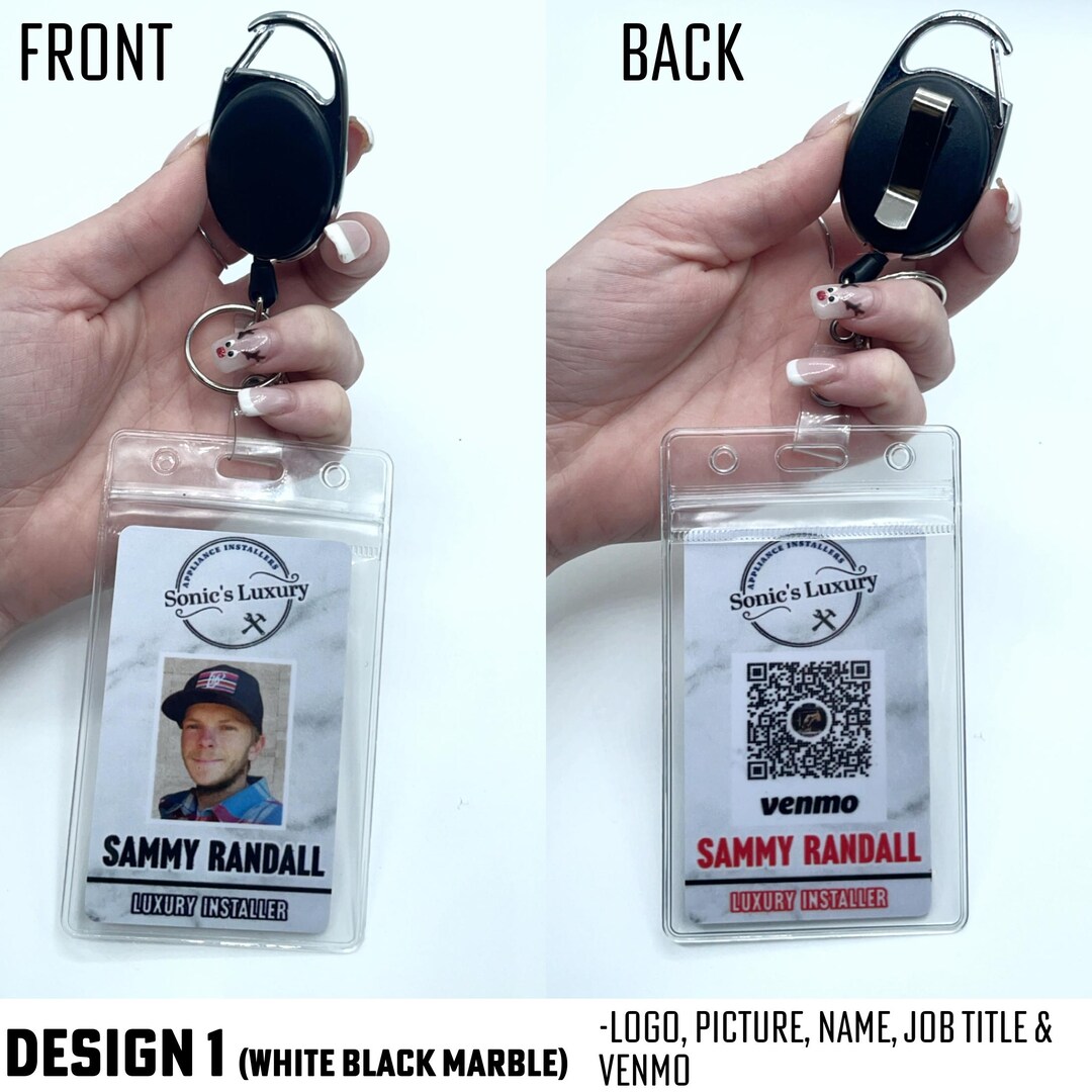 Custom ID Badge Office Plastic Work Id Badge Customized Identification ...