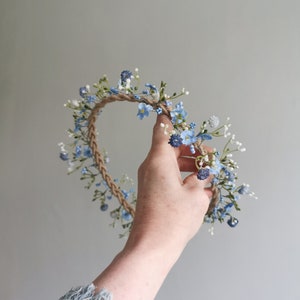 Forget Me Not Bridal Head Piece Wedding Baby Blue Crown Powder Blue ...