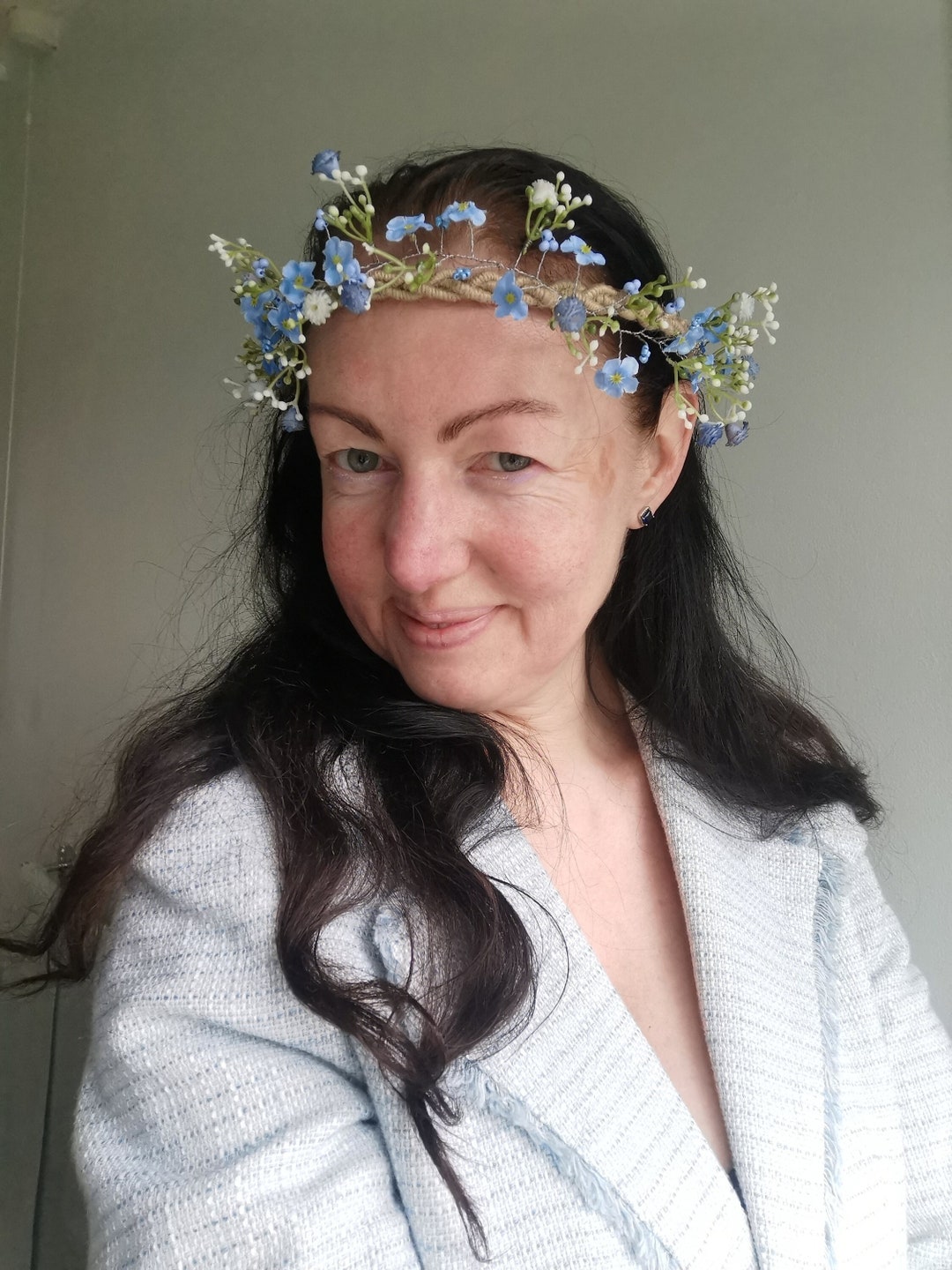 Forget Me Not Bridal Head Piece Wedding Baby Blue Crown Powder Blue ...