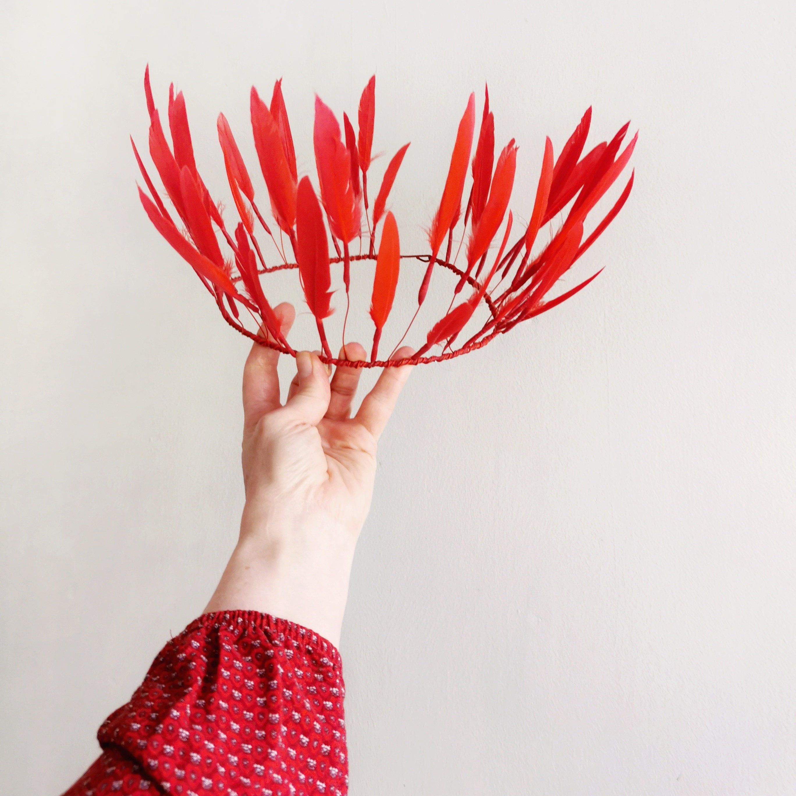 Red Feather Crown Evil Queen Crown Vampire Princess Tiara - Etsy