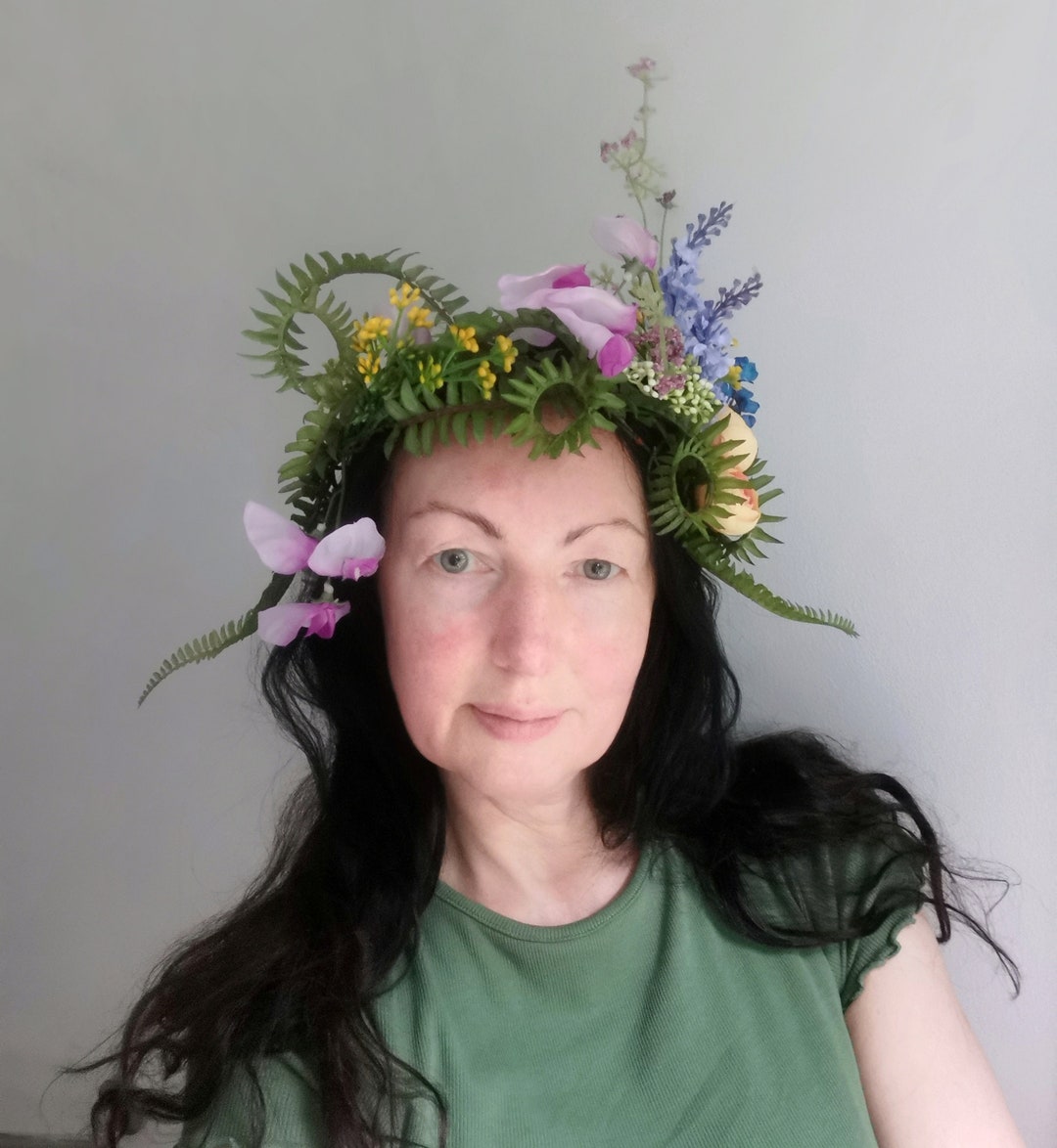 Fake Fern Flower Crown Magic Forest Head Piece Fern Pagan Headdress ...