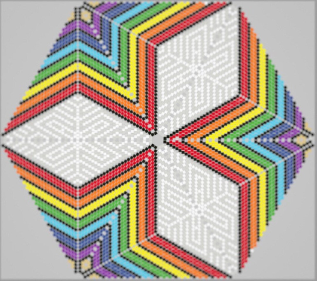 Chakra Lace Kaleidocycle Beading Pattern • 3D Peyote Seed-bead PDF ...