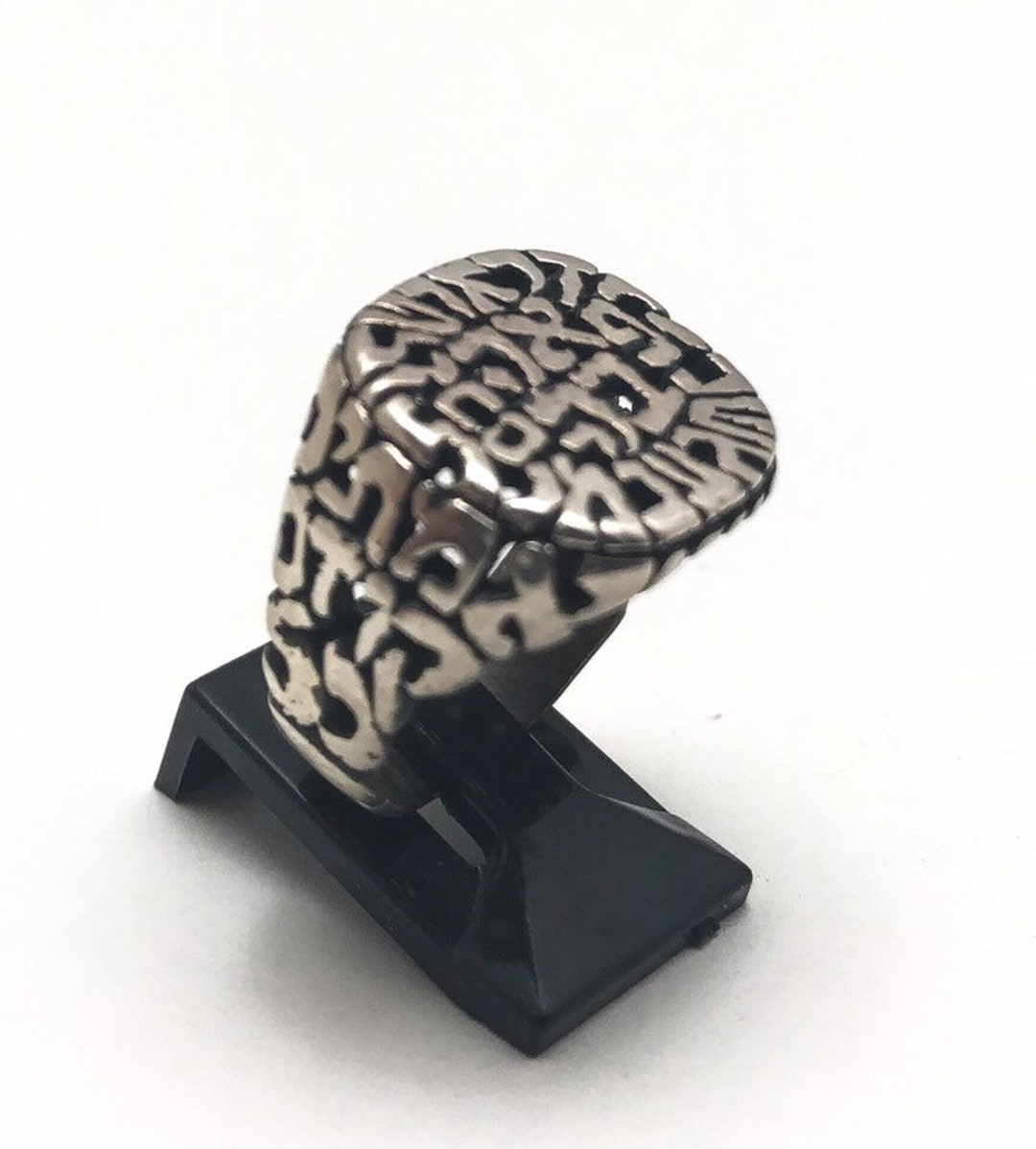 Alef-beta Ring -silver Judaica Ring -silver Handmade -urikling -jeweish ...