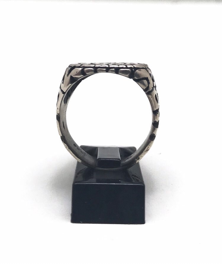 Alef-beta Ring -silver Judaica Ring -silver Handmade -urikling -jeweish ...