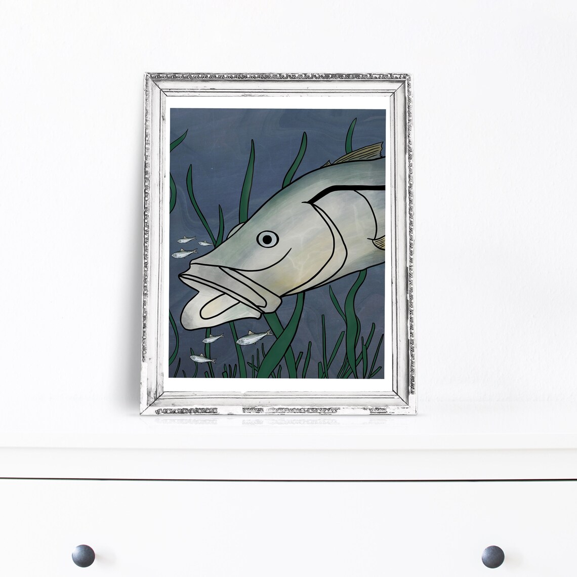 Snook impresión fish art fish drawing descarga digital - Etsy España
