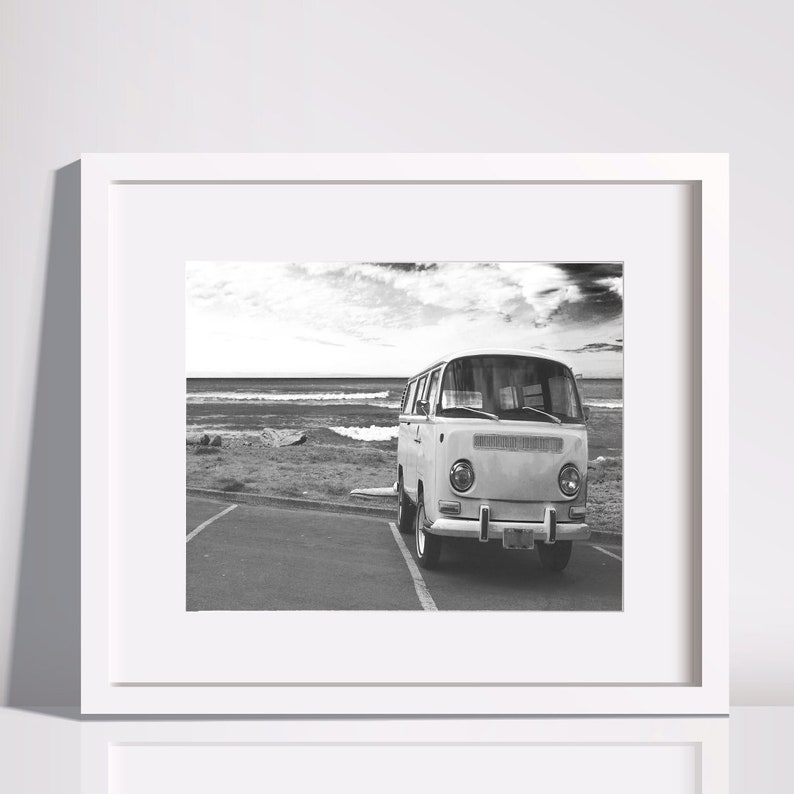 Printable VW Bus Decor Coastal Wall Art Tropical Prints | Etsy