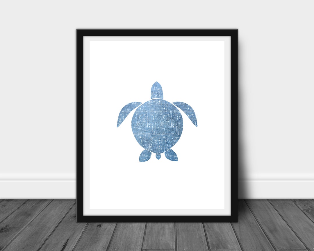 Tortuga Arte imprimible Pescado Arte Impresión costera Decoración de ...
