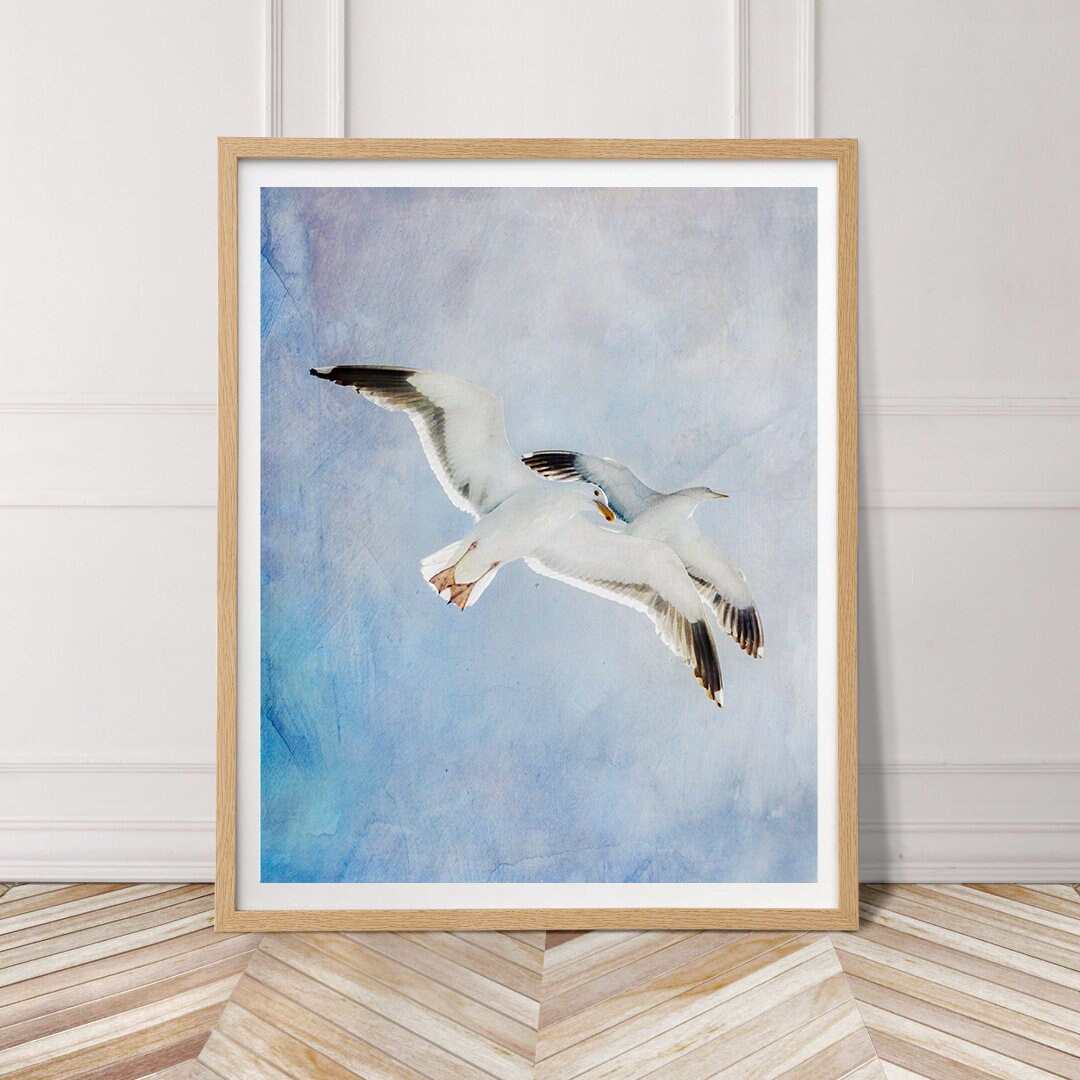 Printable Seagull Wall Decor Ocean Wall Art Coastal Wall Art Ocean ...