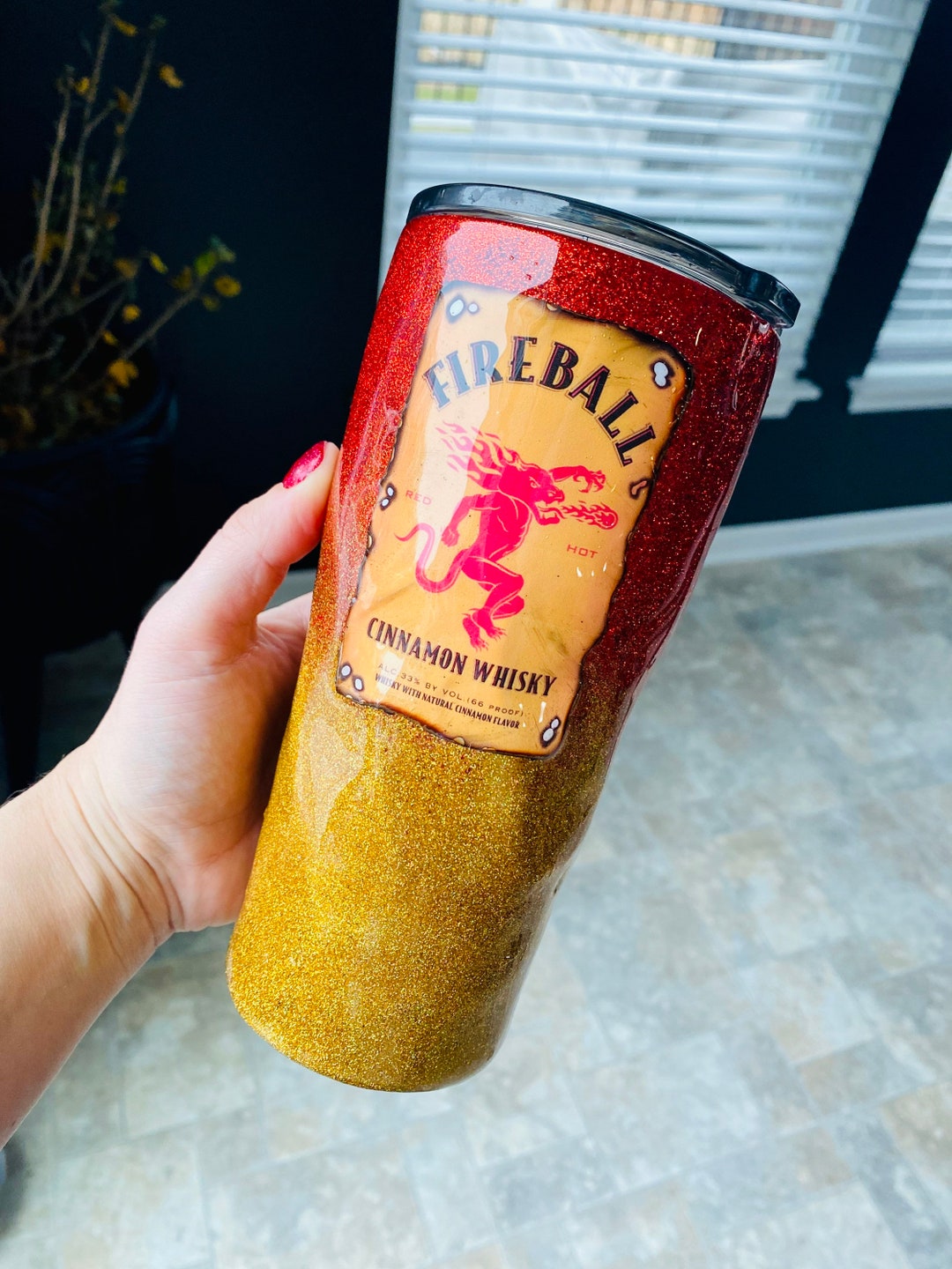 Fireball Tumbler - Etsy