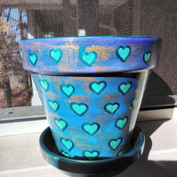 Heart Flower Pot - Etsy