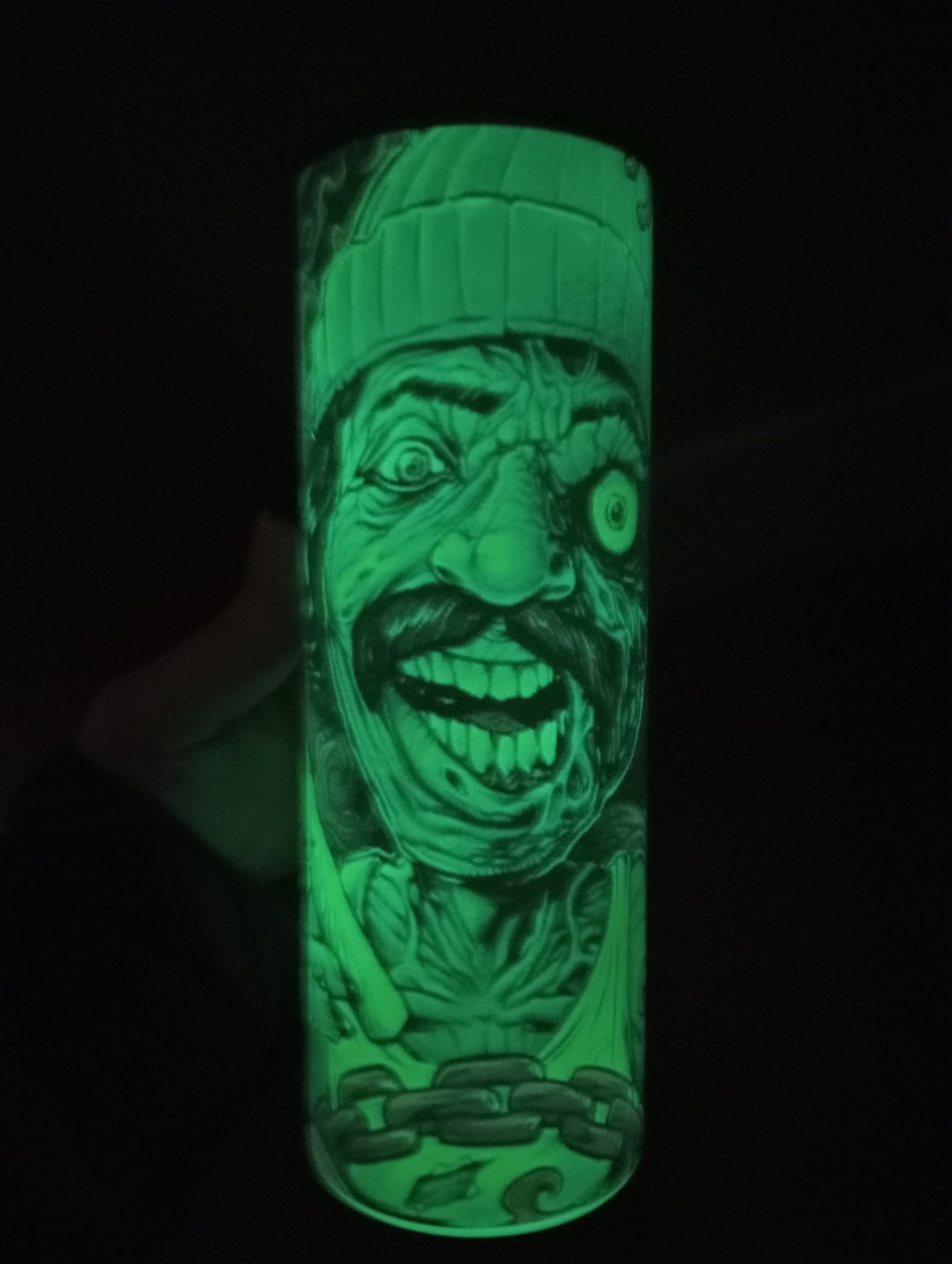 20oz Glow in the Dark Cheech and Chong Trippy Images up in - Etsy