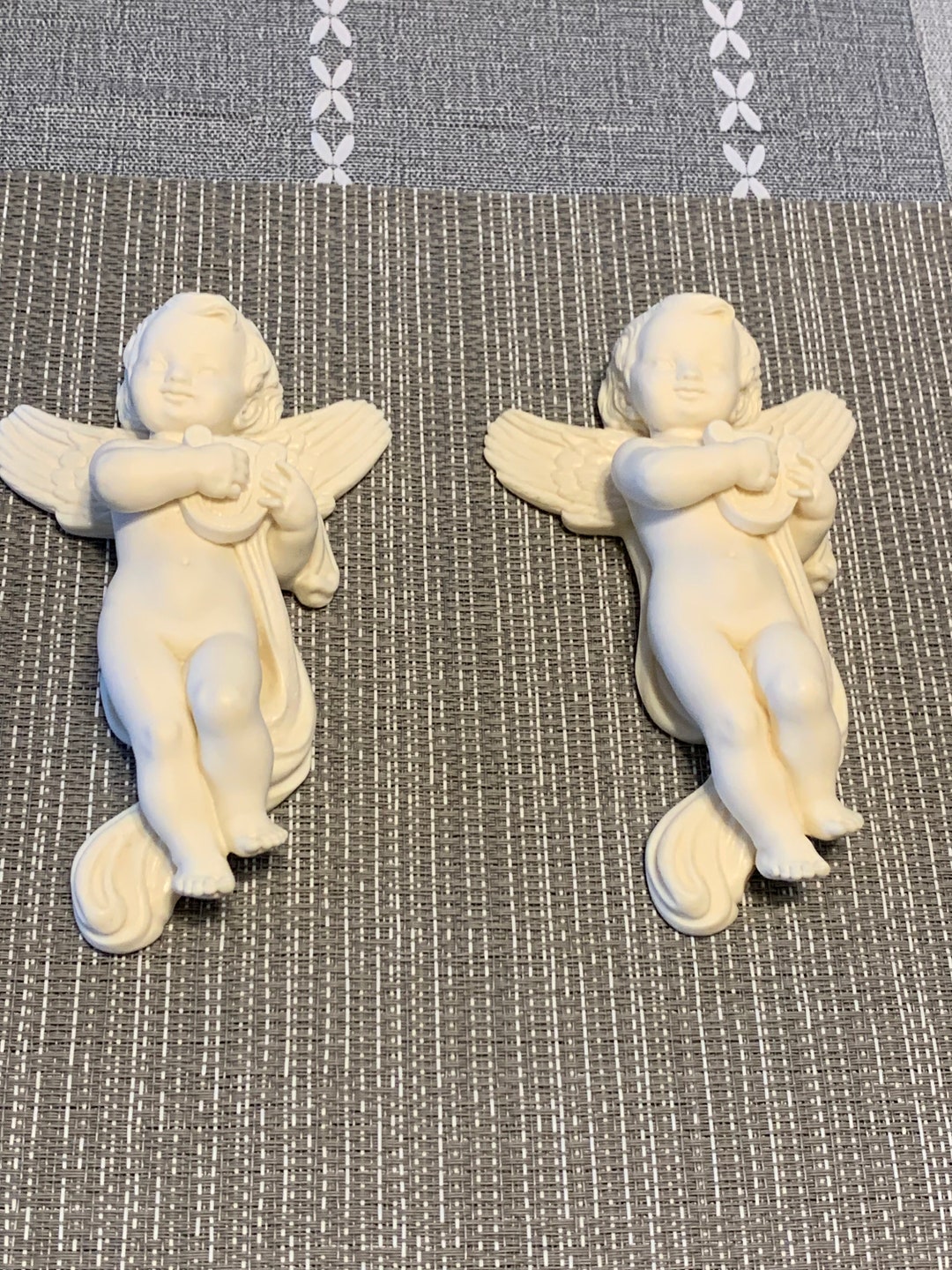 Vintage Giannelli Cherub Alabaster Figurine Wall Hangings - Etsy
