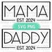 Mama Daddy Est 2020 SVG PNG JPEG Instant Download - Etsy