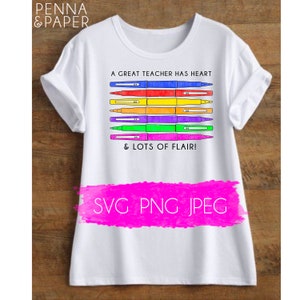 Great Teacher Flair Pens Sublimation SVG PNG JPEG Instant Download - Etsy
