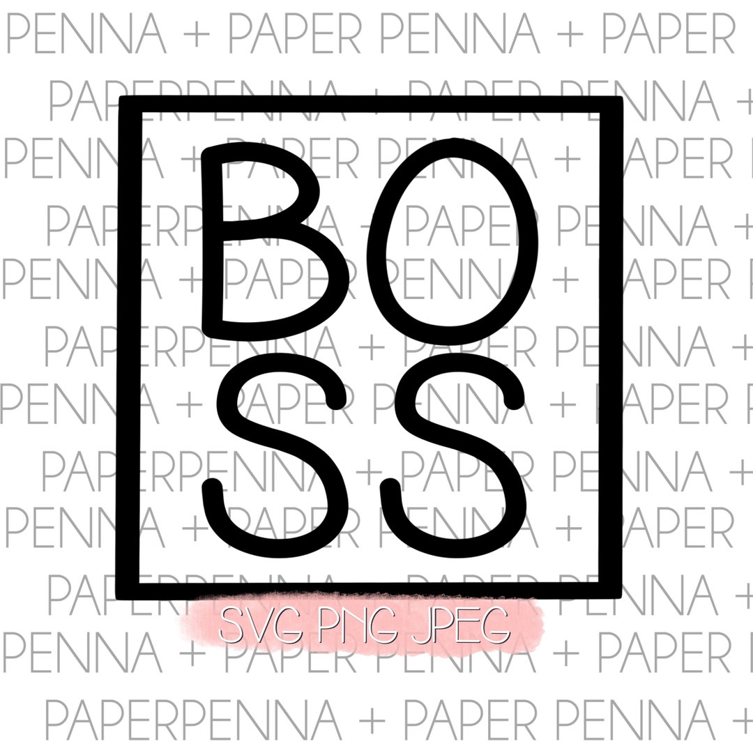 Square Boss SVG PNG JPEG Instant Download Files - Etsy