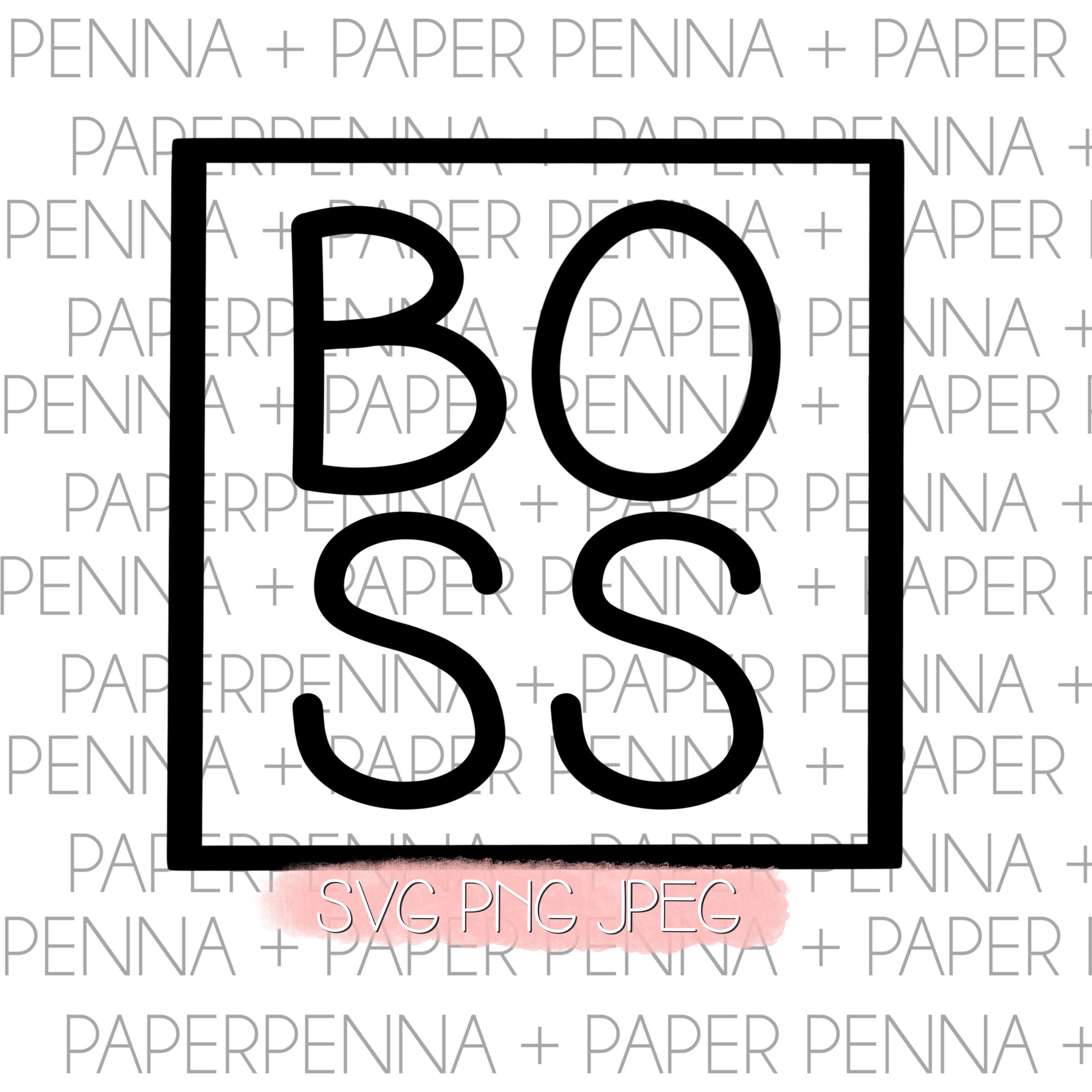 Square Boss SVG PNG JPEG Instant Download Files | Etsy