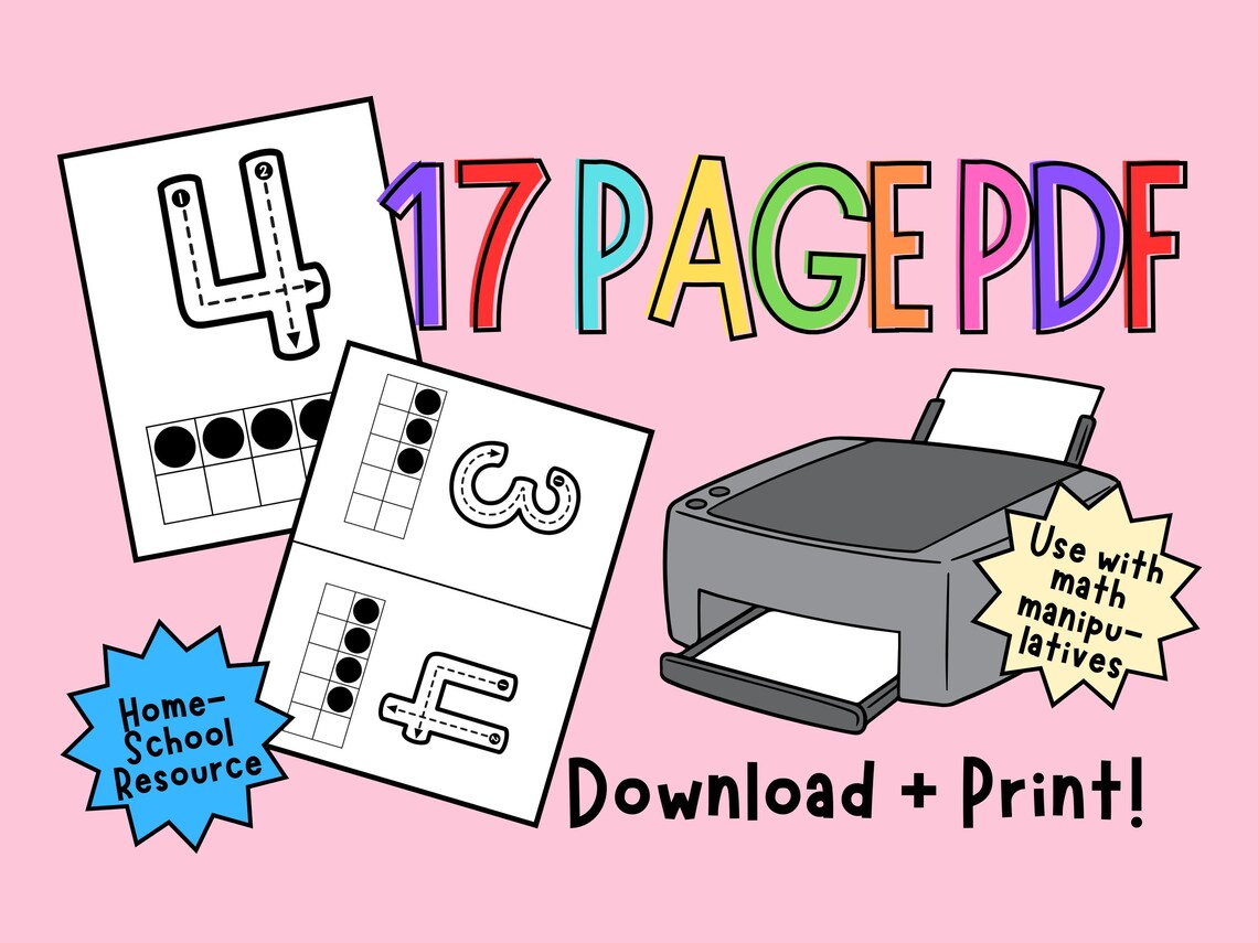 Printable Number Posters, Classroom Decor (PDF Download) - Etsy