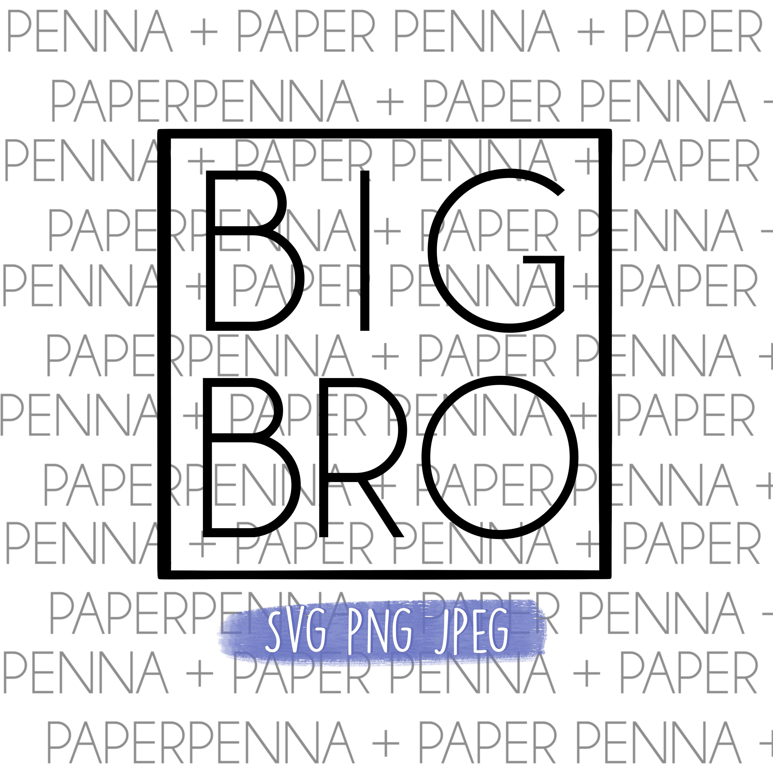 Big Brother Square SVG PNG JPEG Instant Download | Etsy