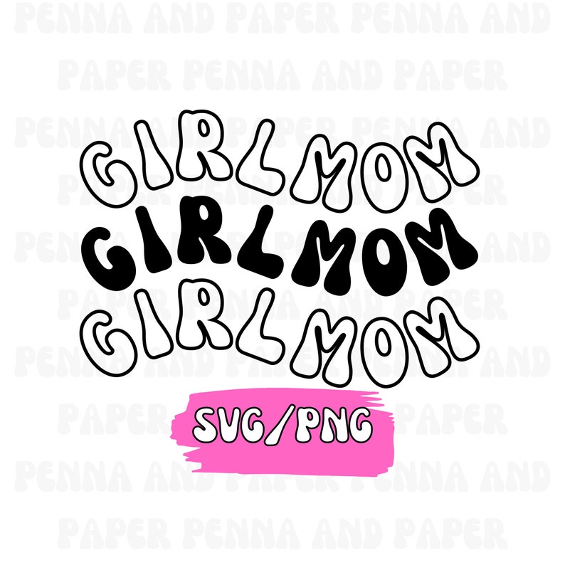 Retro Girl Mom SVG PNG Instant Download - Etsy