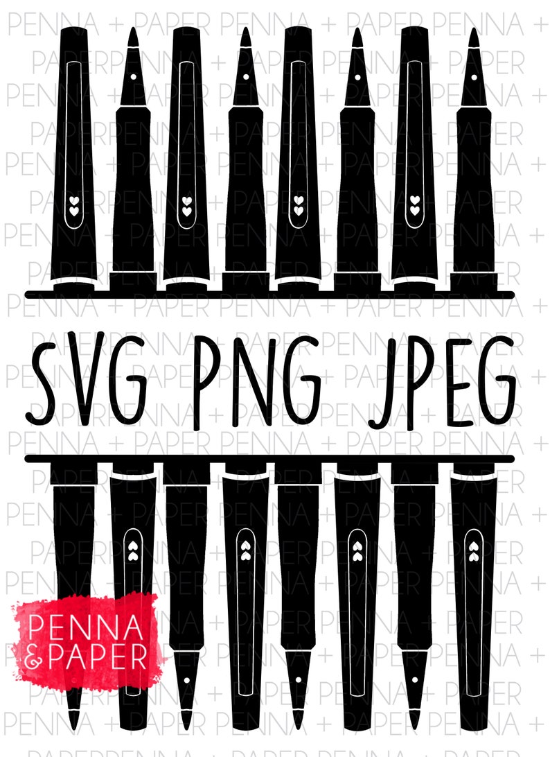 Teacher Flair Pens SVG PNG JPEG Instant Download - Etsy