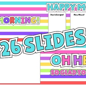 Rainbow Stripe Powerpoint Google Slides Templates for Teachers and ...