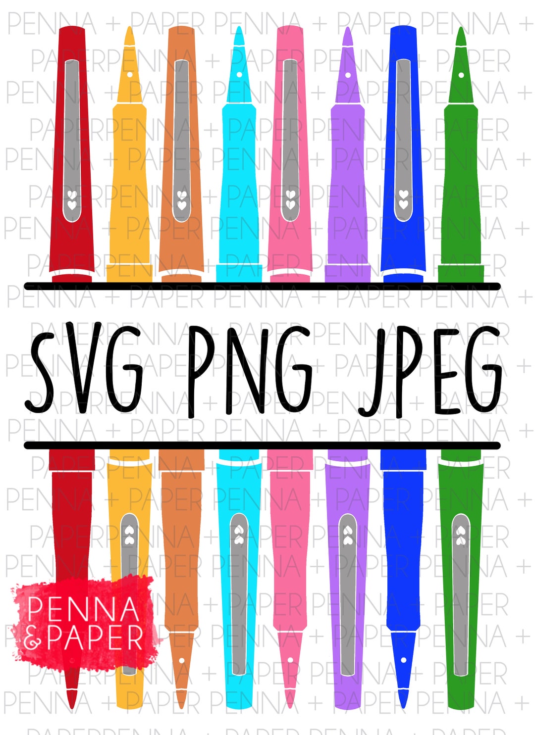 Teacher Flair Pens SVG PNG JPEG Instant Download - Etsy