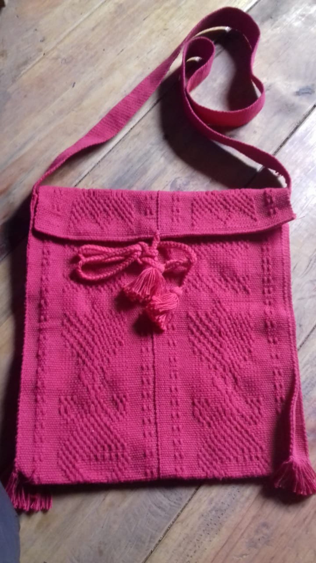 Handwoven Mexican Red Satchel/messenger/crossbody Bag - Etsy