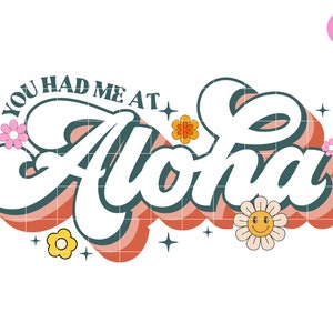 You Had Me at Aloha Png , Beach Png , Aloha Png, Retro Groovy Summer ...