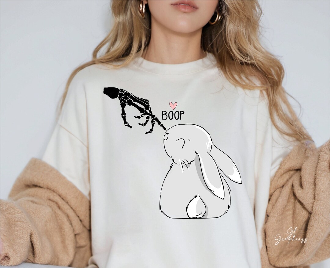 Skeleton Hand Boop SVG PNG, Bunny Rabbit Funny Easter Day Svg File ...