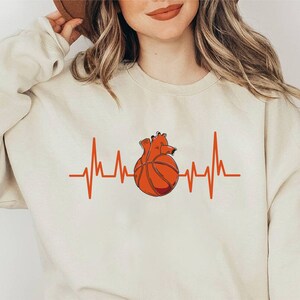 Bball Heartbeat Svg , Basketball Lovers Heartbeat Cut File Png ...