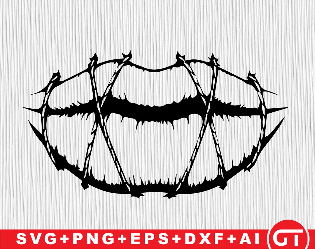 Stitched Lips Svg , Creepy Lips Svg , Dripping Lips Stitch Svg File ...