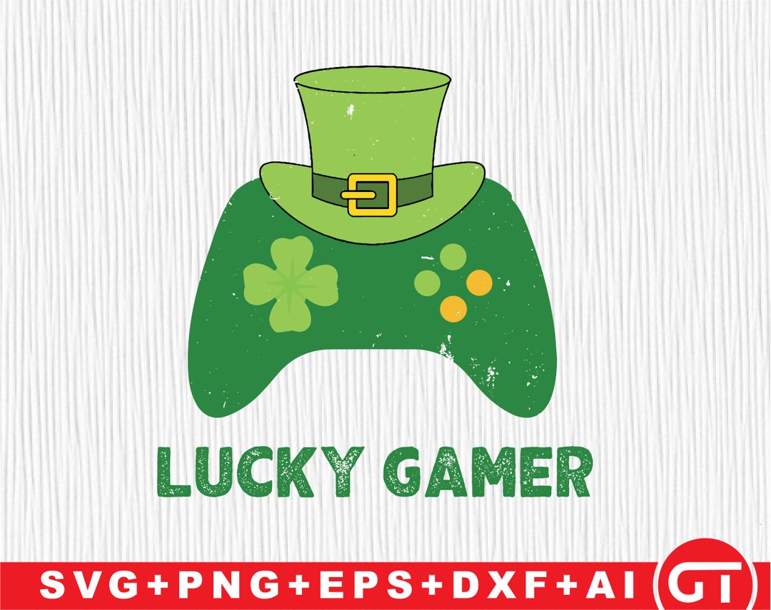 St Patrick Day Lucky Gamer Svg Png Saint Paddys Gaming Boys Kids Men ...