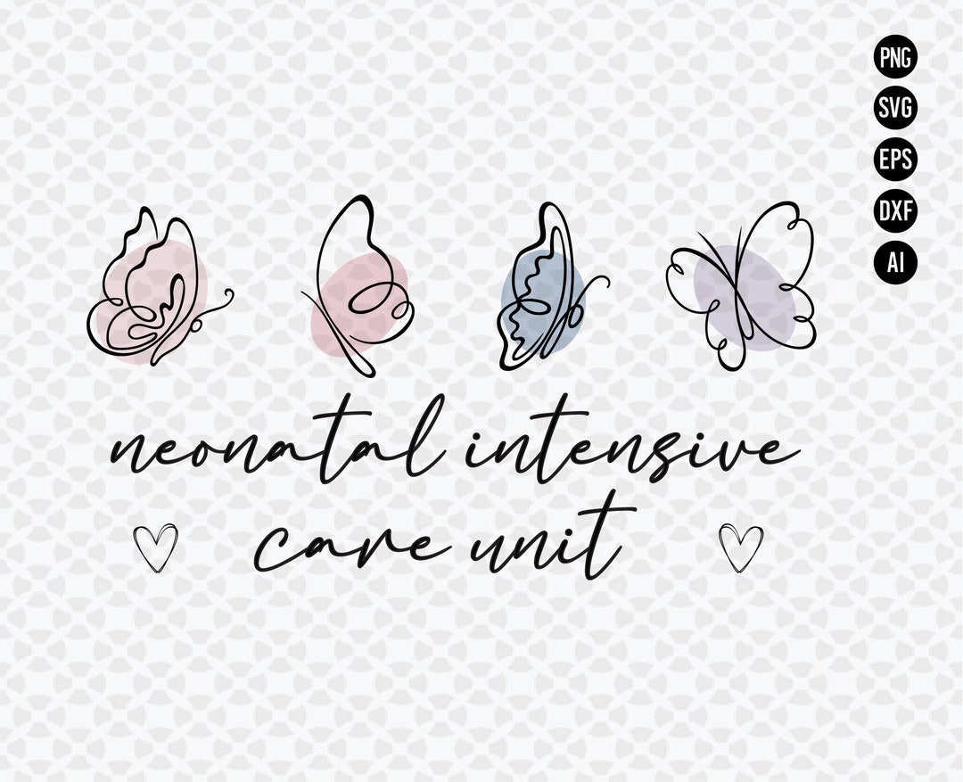 NICU Nurse Butterfly SVG PNG, Gift for Nicu Rn Svg File Shirt ...