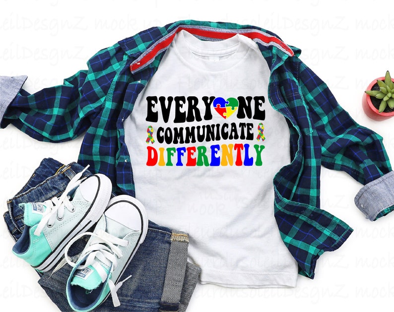 Everyone Communicate Differently World Autism Awareness - Etsy