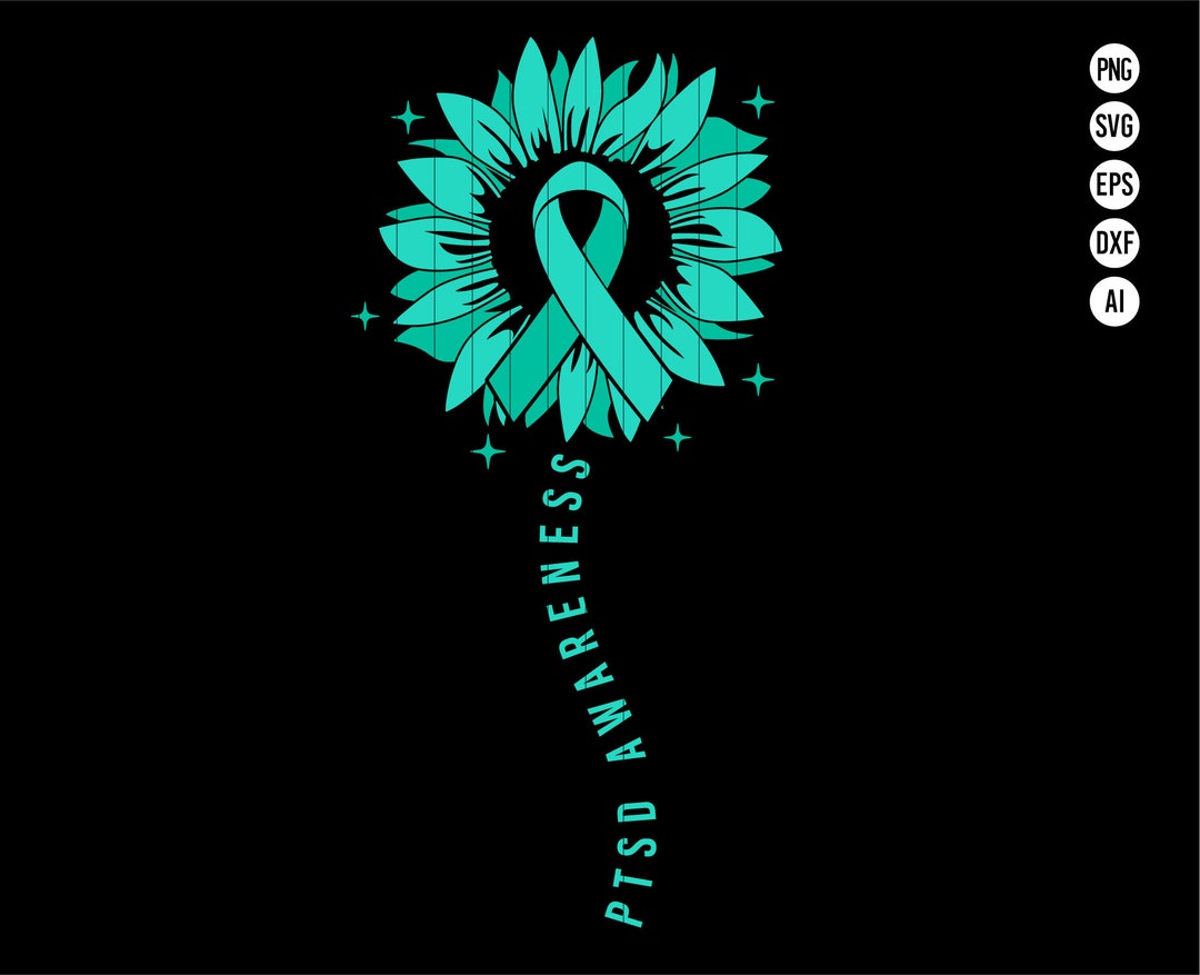 Flower PTSD Svg Png , PTSD Awareness Vintage Svg File Shirt ...