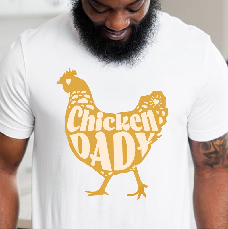 Chicken Daddy Gift Svg Png Love Retro Chicken Png Farmer - Etsy