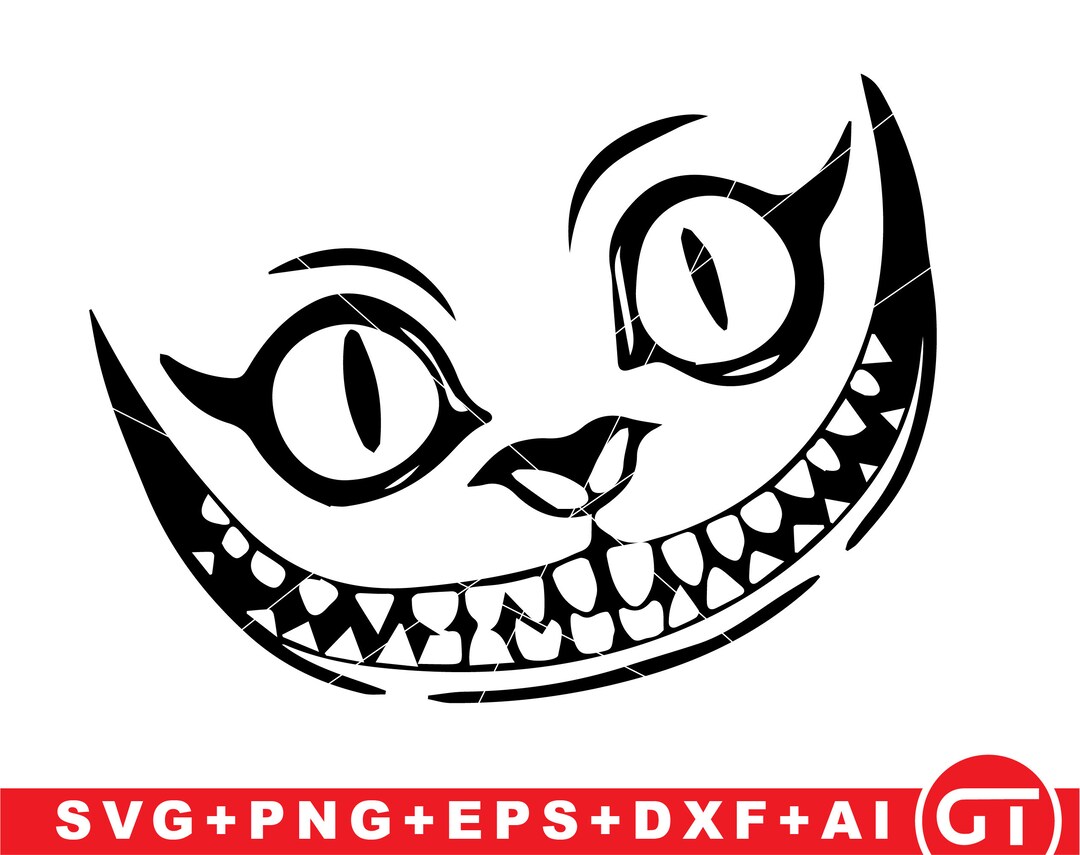 Alicia en el país de las maravillas svg, Cheshire cara de gato svg ...
