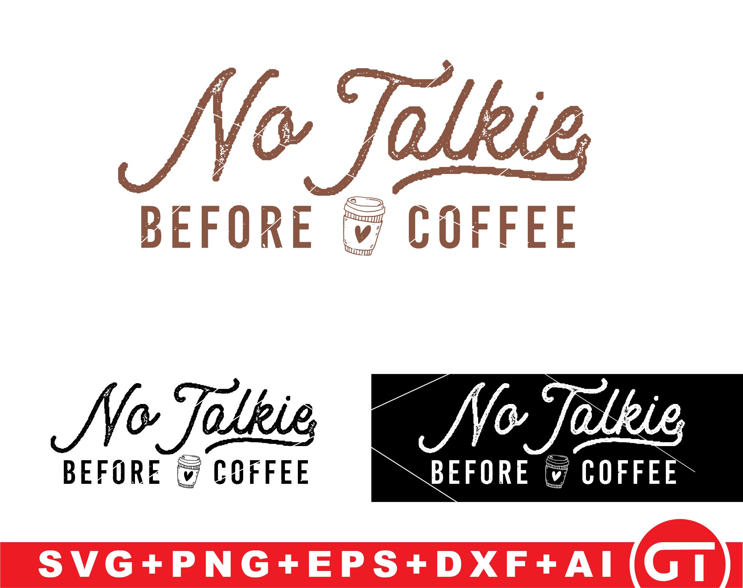 No Talkie Before Coffee Svg Coffee Sign Printable Coffee - Etsy